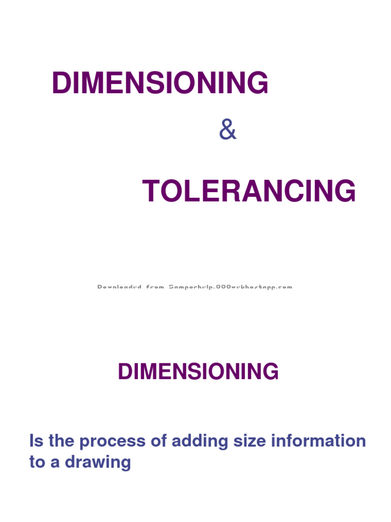 Dimensioning and Tolerancing Guide | PDF | Engineering Tolerance ...
