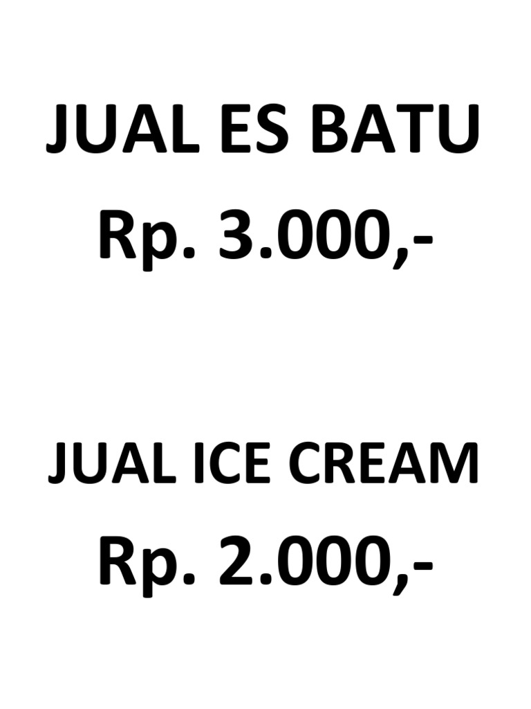 Jual Es Batu | PDF