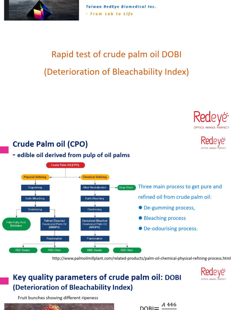 Rapid Test For Crude Palm Oil DOBI Index - RedEye - 20221208 | PDF ...