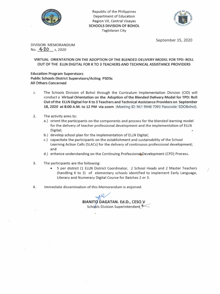 DM No. 420 S. 2020 | PDF