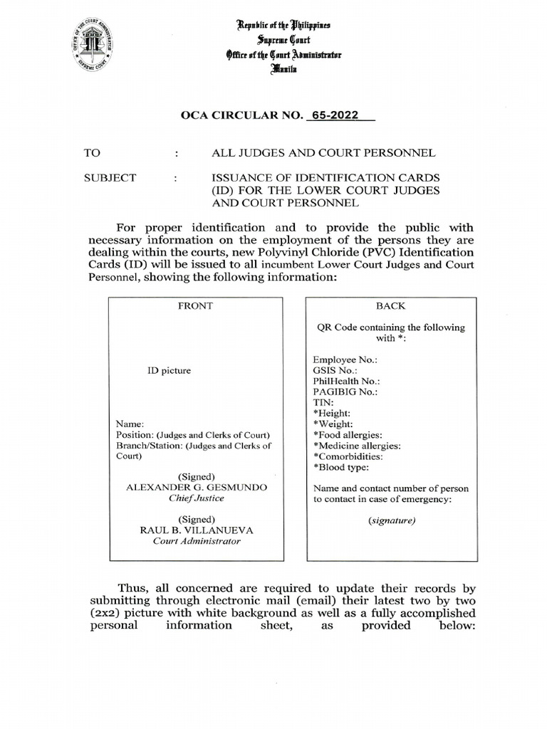 OCA Circular No. 65 2022 | PDF | Polyvinyl Chloride | Justice