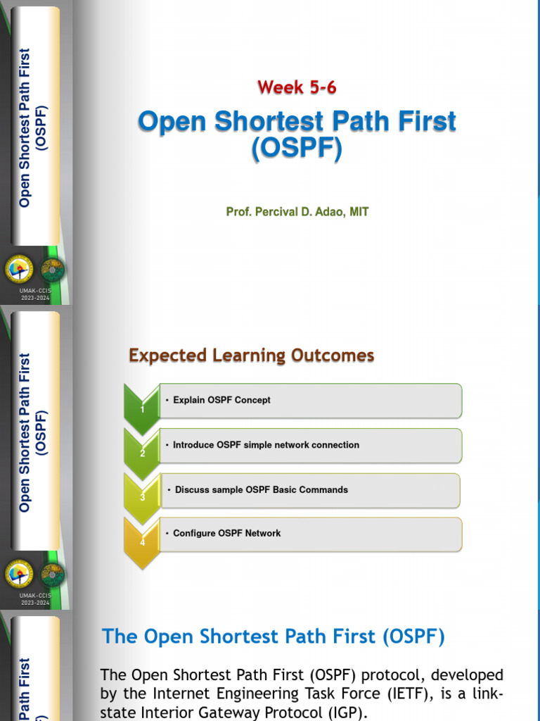 Week5-6 Open Shortest Path First (OSPF) | PDF | Data Transmission ...