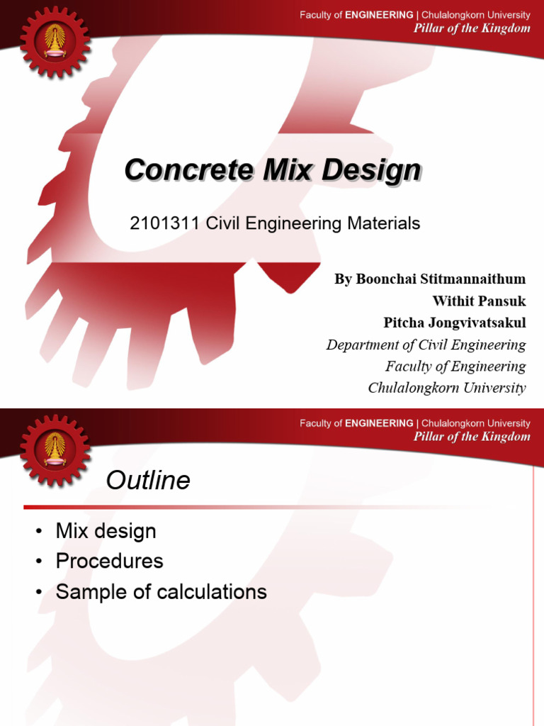 Concrete Mix Design Procedures | PDF | Concrete | Cement