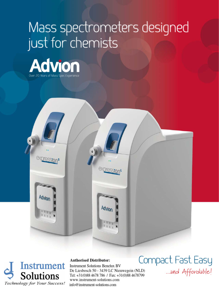 Advion-Expression-Compacte-Massa-Spectrometer-brochure-ISB | PDF | Mass ...