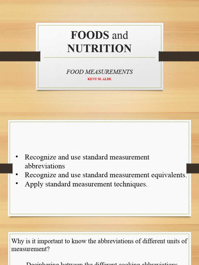 FOODS and NUTRITION | PDF | Teaspoon | Foods