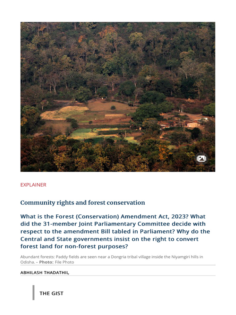 Forest Conservation | Download Free PDF | Bill (Law) | Forests