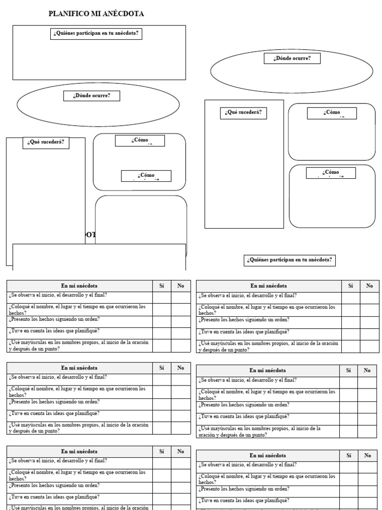 Anexo 35 Planifico Mi Anécdota | PDF