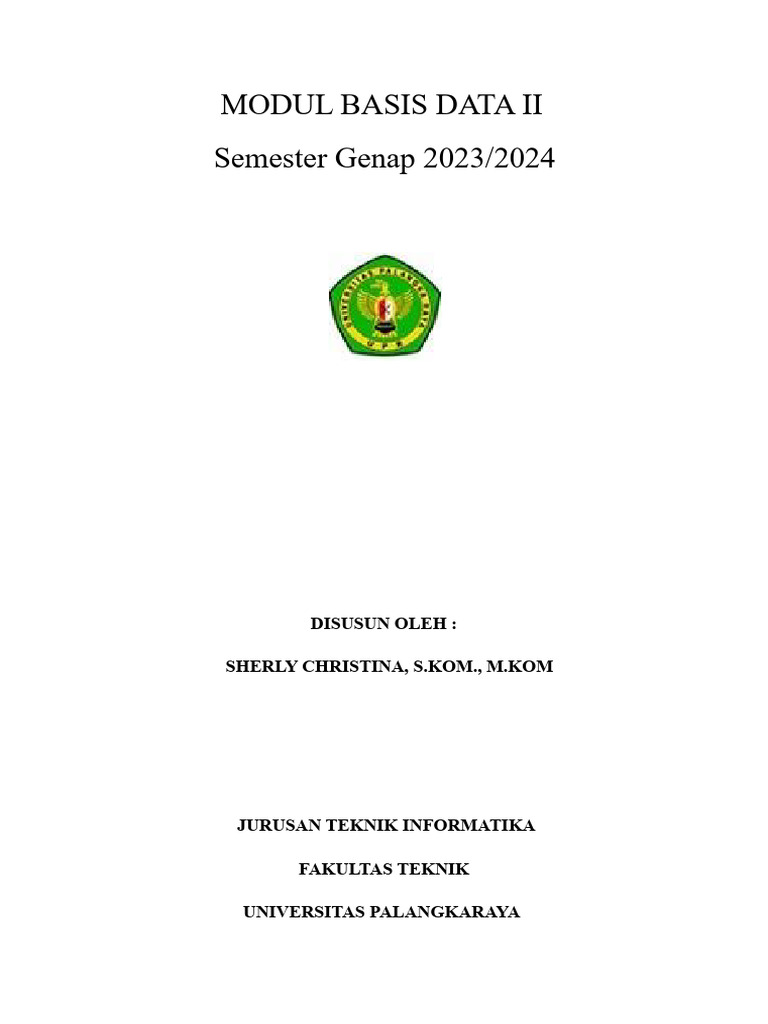MODUL BASDAT 2 - Genap - 2023 - 2024 | PDF | Bisnis