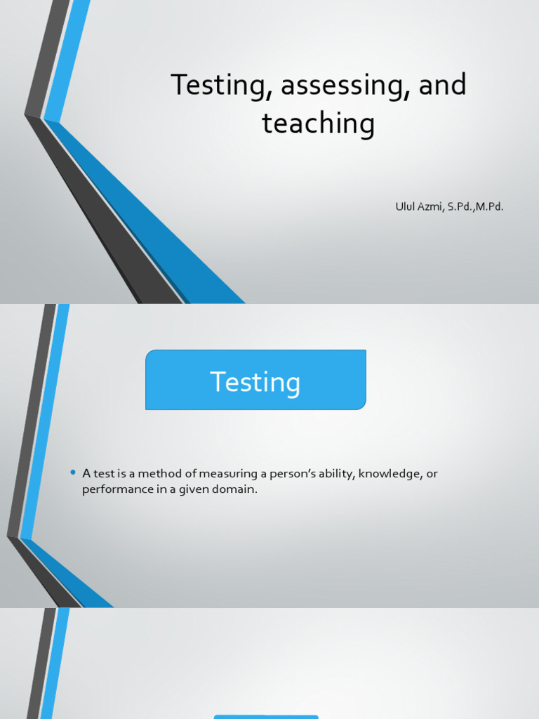 1b.testing, Assessing, Teaching | PDF
