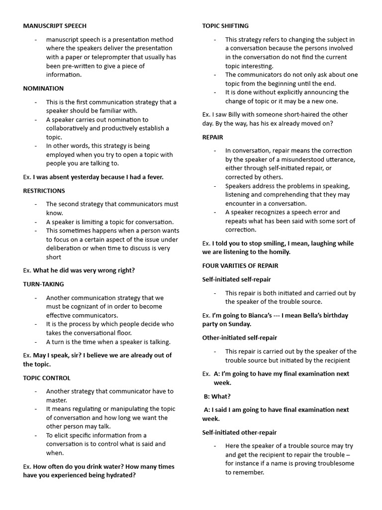 ORAL COMMki | PDF | Speech | Conversation