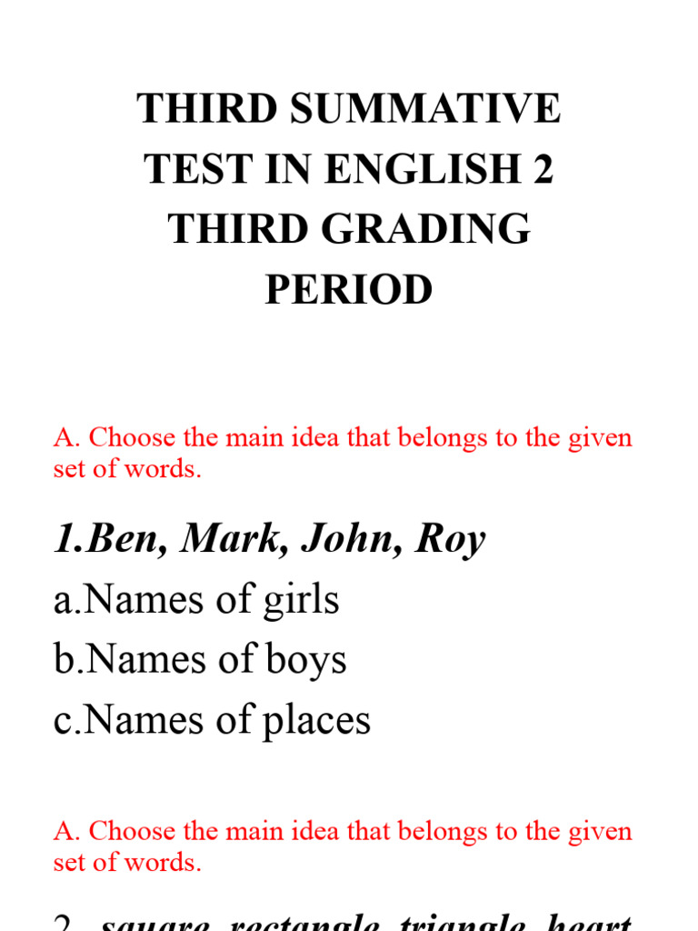 English 3rd Sum q3 | PDF