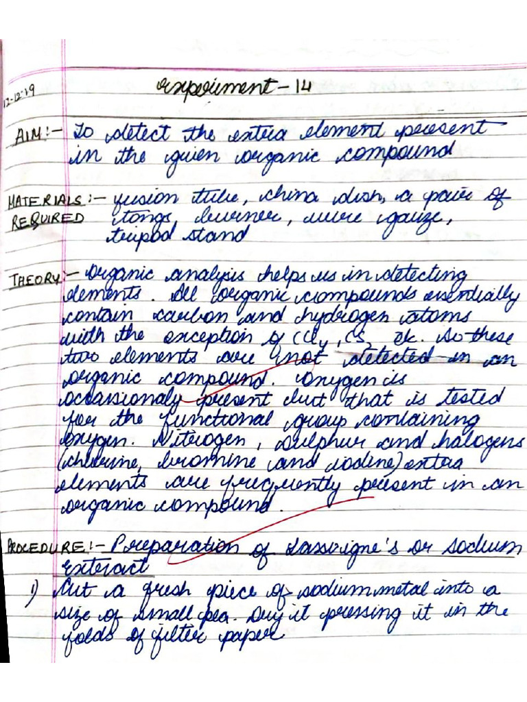 Extra Element Detection Class 11 | PDF