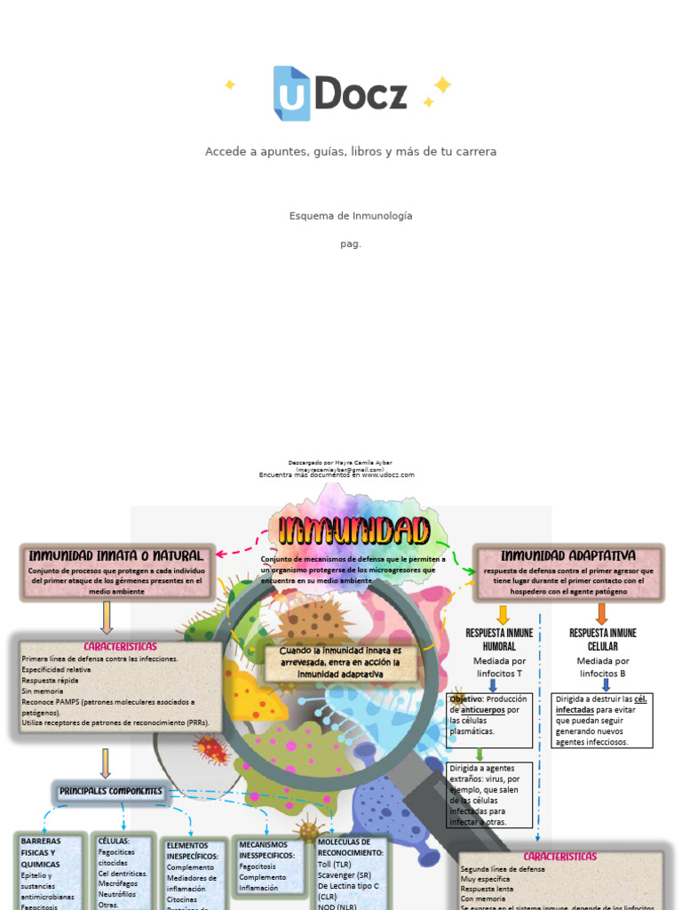 Esquema de Inmunolog 334715 Downloadable 530018 | PDF | Sistema inmune | Infección