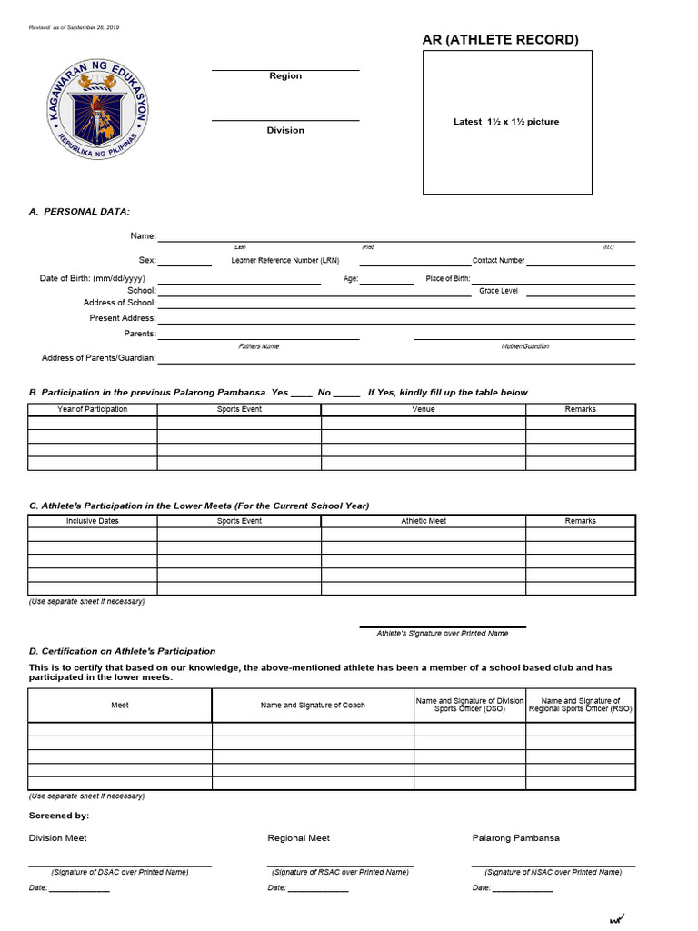 2020 Athlete Record UPDATED 7 | PDF