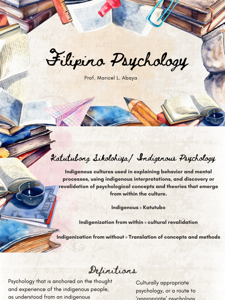 Lesson 2 SikoFil_Indigenous Psychology | PDF | Psychological Theories ...