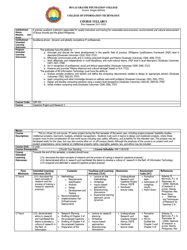 CAP102 OBE Syllabus | PDF | Computing | Intelligence CAP102 OBE Syllabus | PDF | Computing | Intelligence
