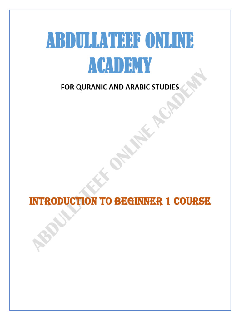 New Beginner 1 Course Outline | PDF | Quran | Islam