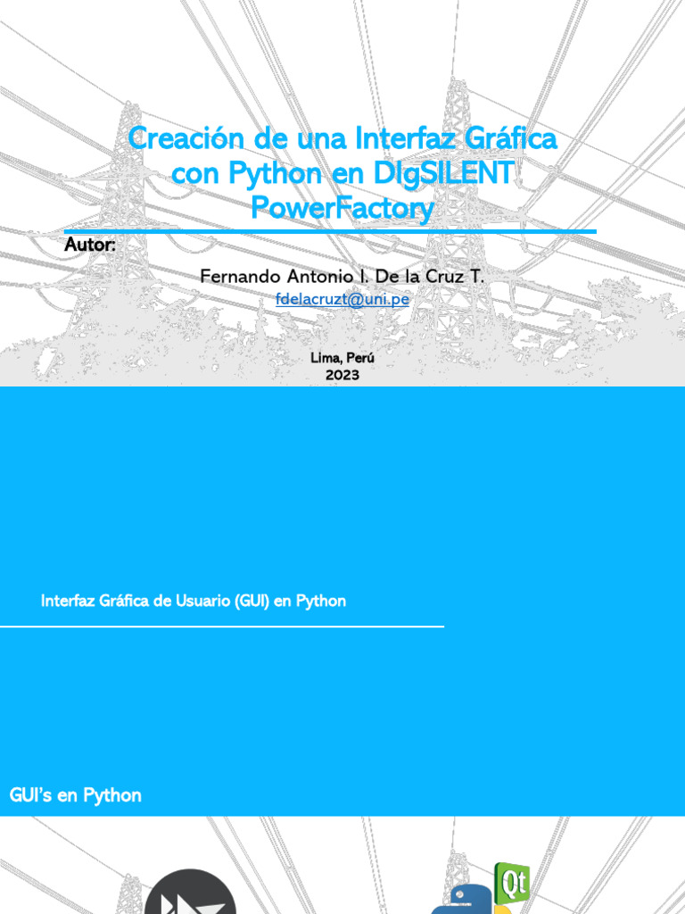 Creación de Una Interfaz Gráfica Con Python en Digsilent PowerFactory | PDF | Python (lenguaje ...