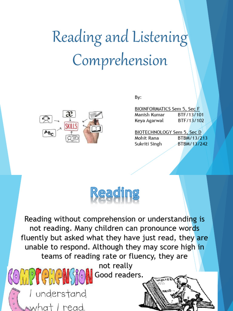 Reading and Listening Comprehension | PDF | Reading Comprehension ...