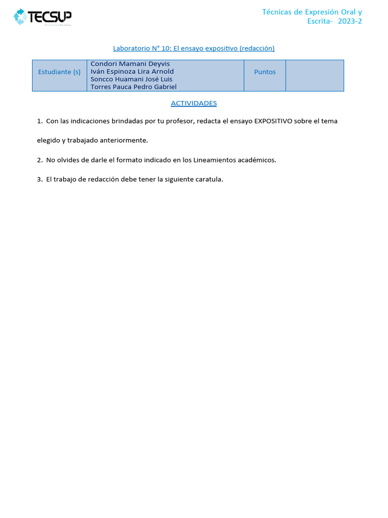 L10 - Puntuación 1 | PDF