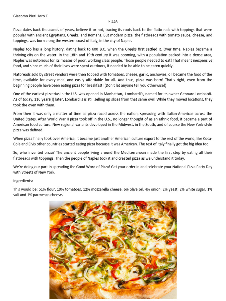 Pizza | PDF | Pizza | European Cuisine