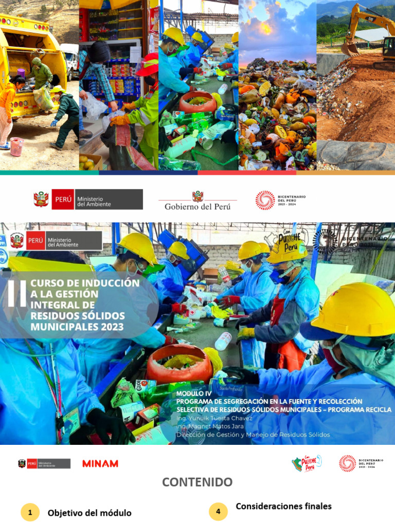 Presentación Modulo IV 2023 | PDF | Residuos | Gestión de residuos