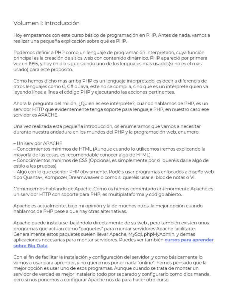 Curso PHP | PDF | Php | HTML