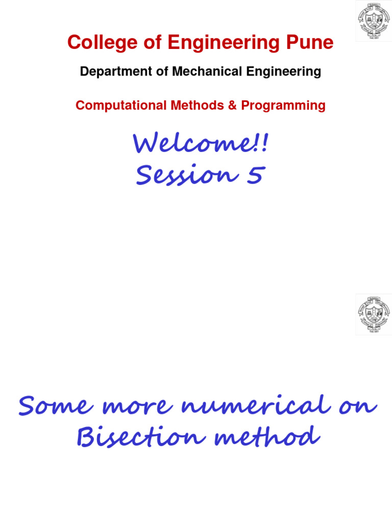 Unit 1 NM I-Bracketing Methods-Bisection Method-2 | Download Free PDF ... Unit 1 NM I-Bracketing Methods-Bisection Method-2 | Download Free PDF ...