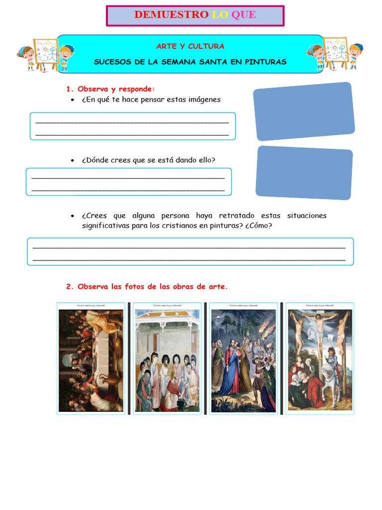 Ficha Arte Sucesos de La Semana Santa en Pinturas | PDF