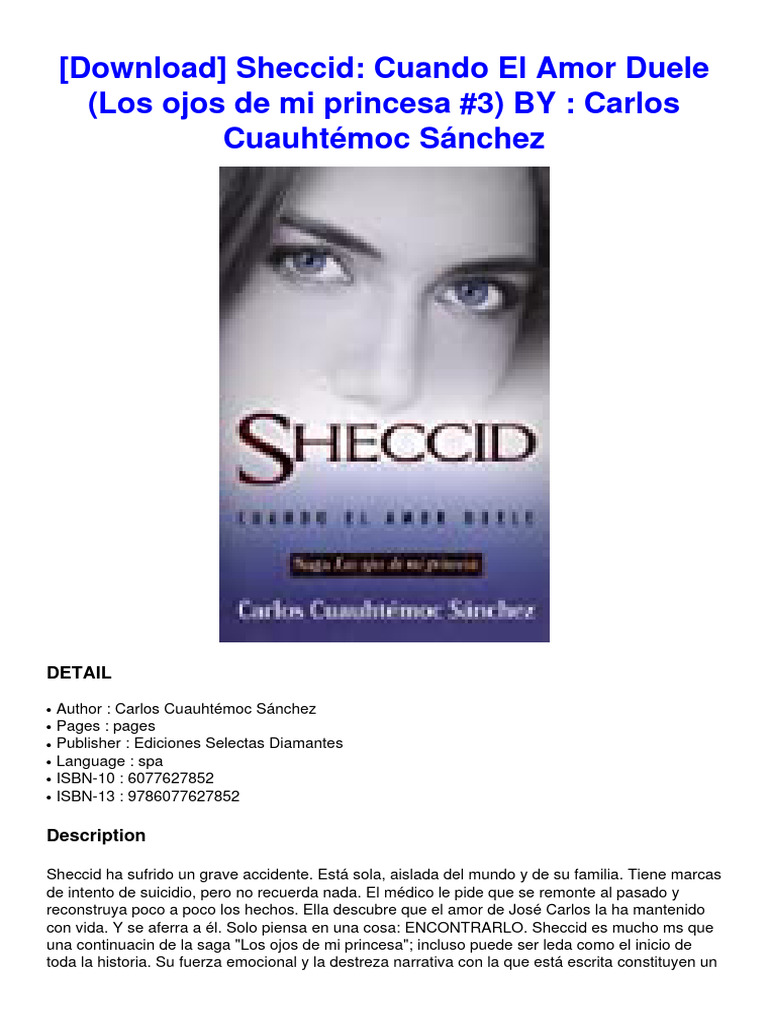 Sheccid Cuando El Amor Duele Los Ojos de Mi Princesa 3 | PDF