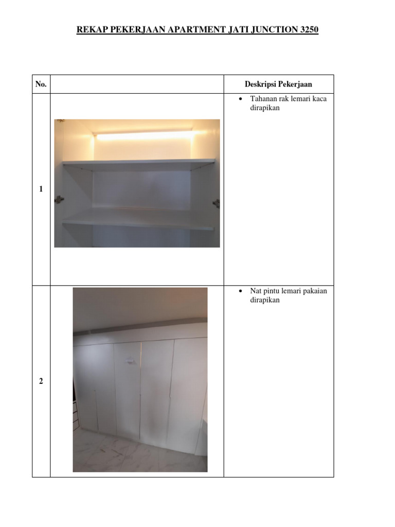 Laporan Progress Pekerjaan Project | PDF