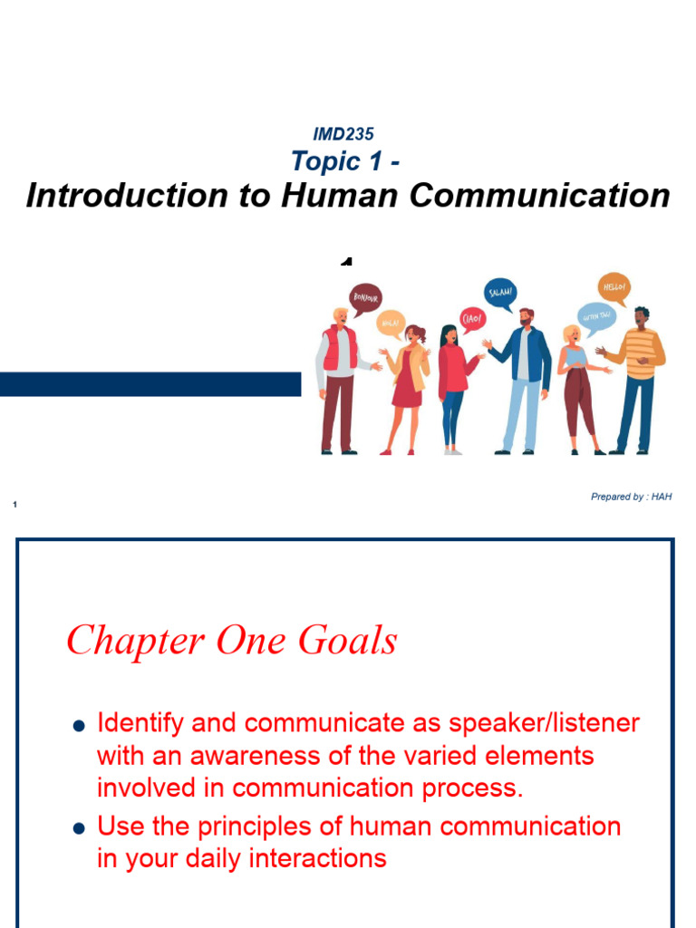 IMD 235 - Topic 1 - Essential of Human Comm | PDF | Communication ...