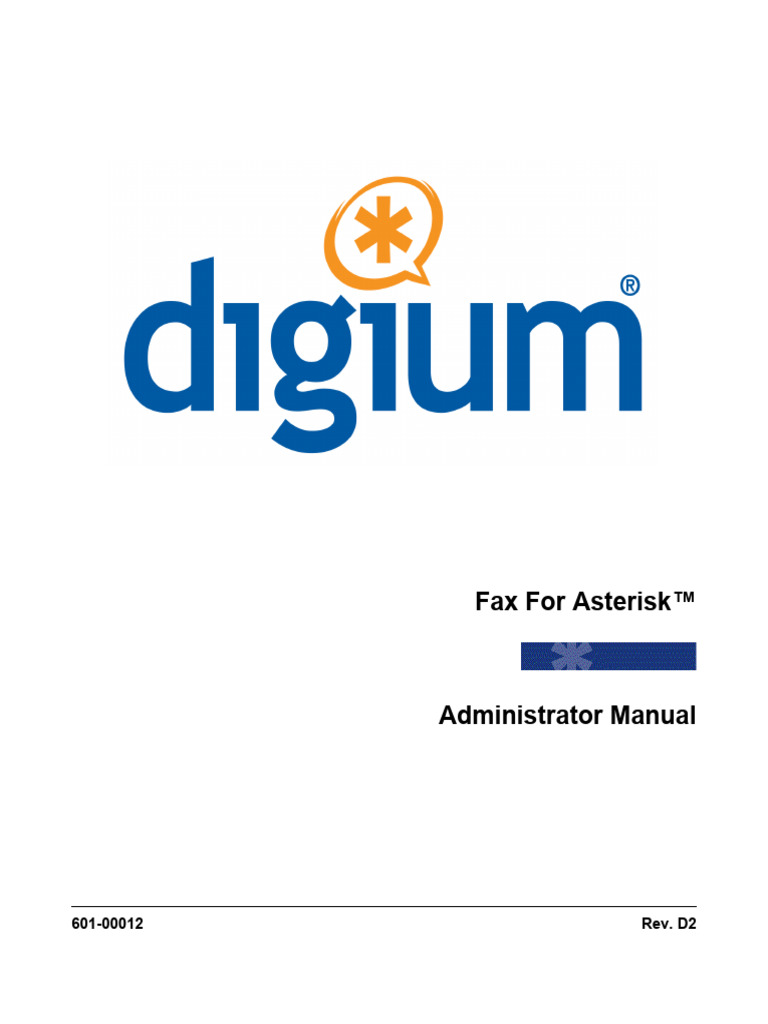 Fax For Asterisk Admin Manual | PDF | Fax | Voice Over Ip
