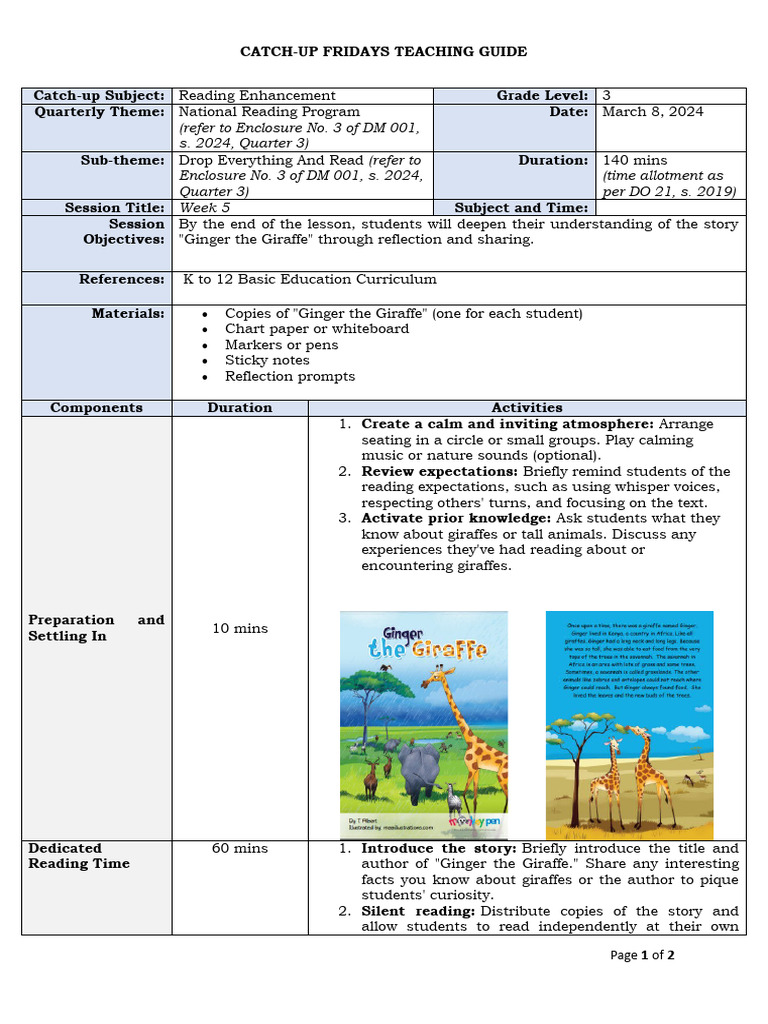 Week-5-Enhancement-Dll-Teaching-Guide-Grade 3 | PDF | Thought | Behavior Modification