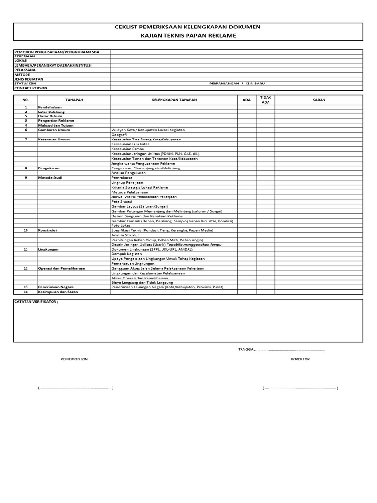 Ceklist Reklame | PDF