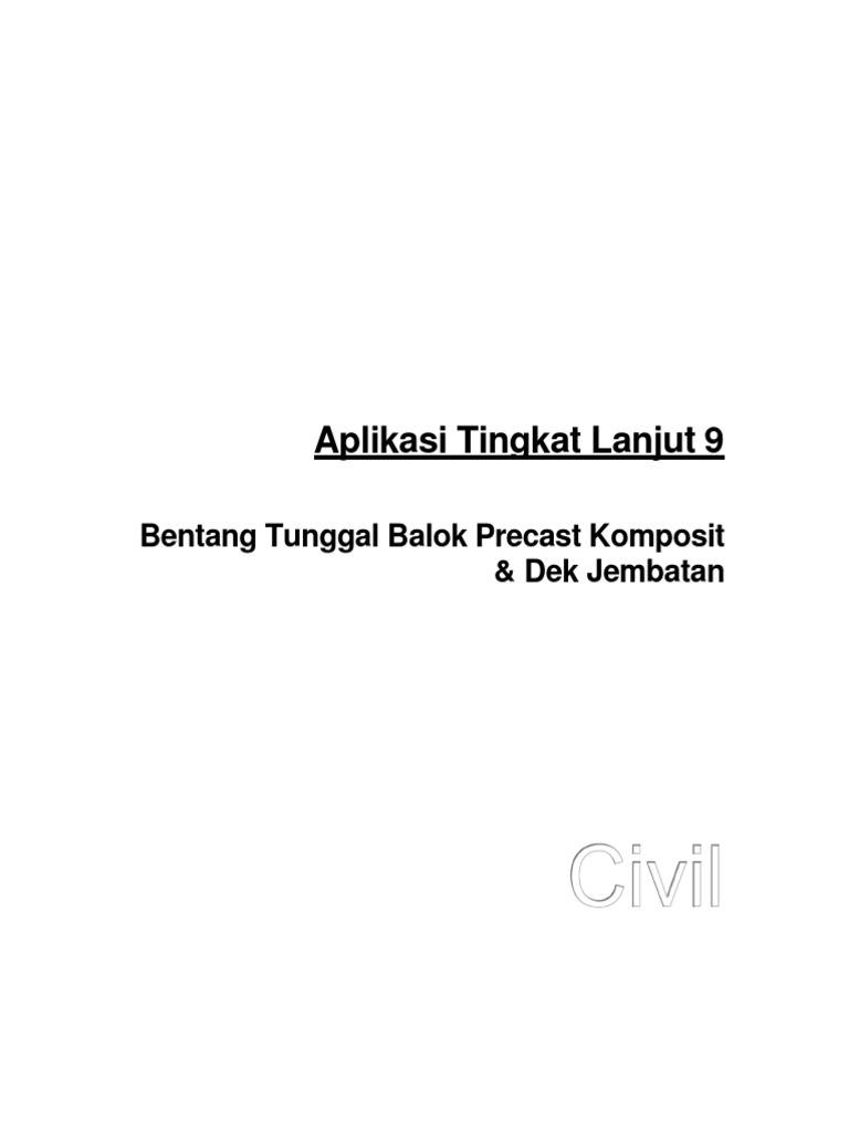 App9. Bentang Tunggal Balok Precast Komposit & Dek Jembatan | PDF