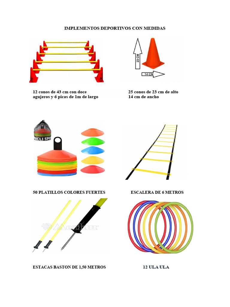 Implementos Deportivos Con Medidas | PDF