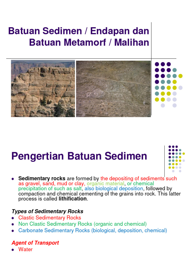 Kuliah 6 Batuan Sedimen | PDF | Sedimentary Rock | Sediment