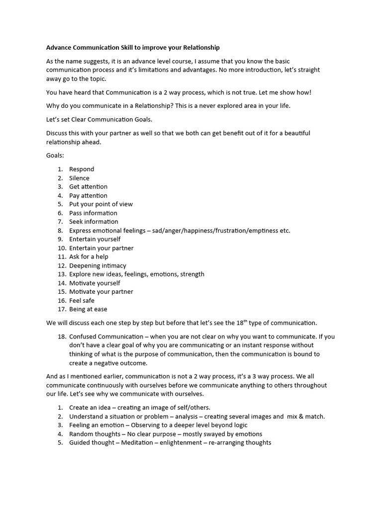 Advance Communication Skill | PDF | Communication | Emotions