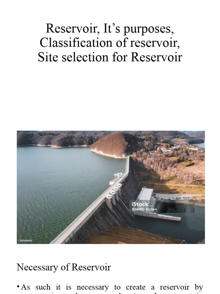 Reservoir, It's Purposes, Classification of Reservoir | PDF | Reservoir ...