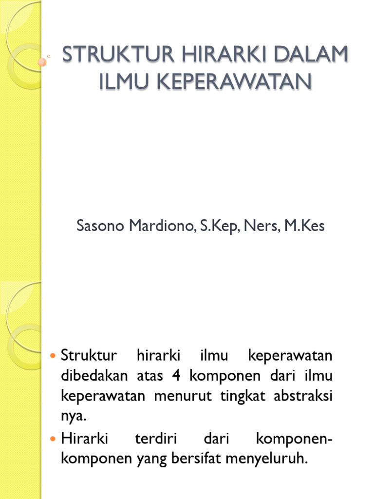 Struktur Hirarki Teori Keperawatan | PDF