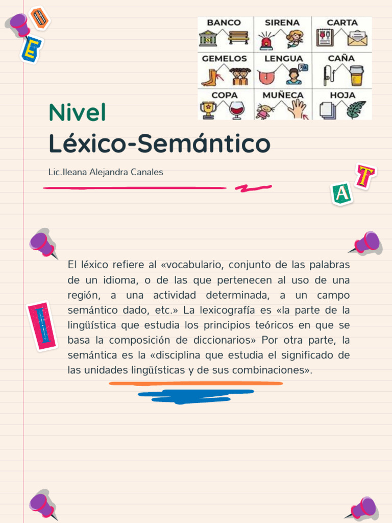 Léxico Semántico | PDF | Léxico | Lengua española