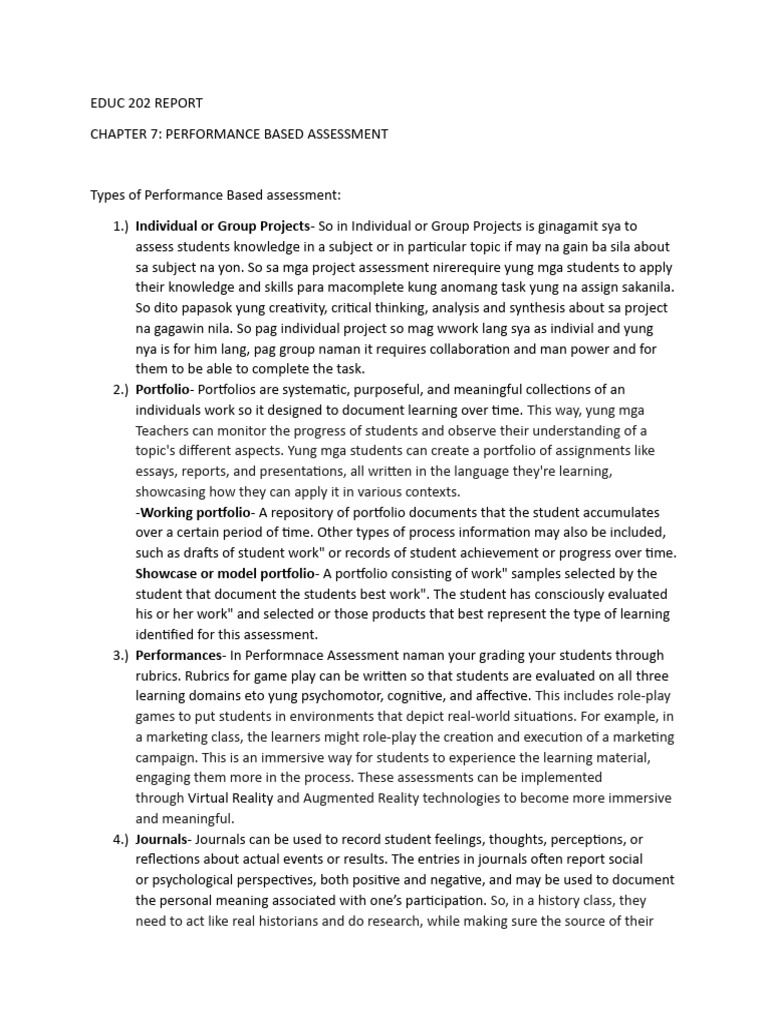 Educ 202 Report | PDF | Learning | Reality