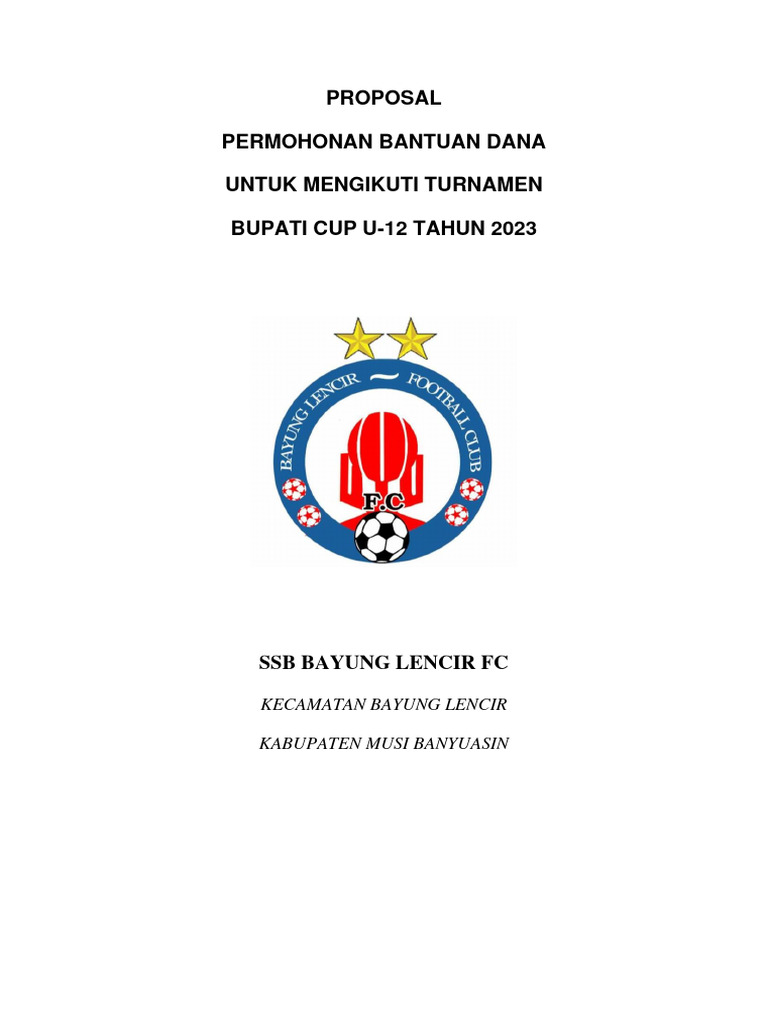 Proposal Bupati Cup | PDF
