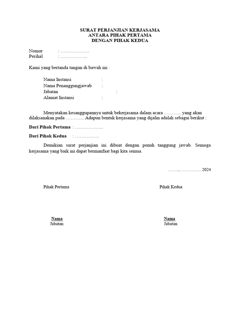 Contoh Confirmation Letter | PDF