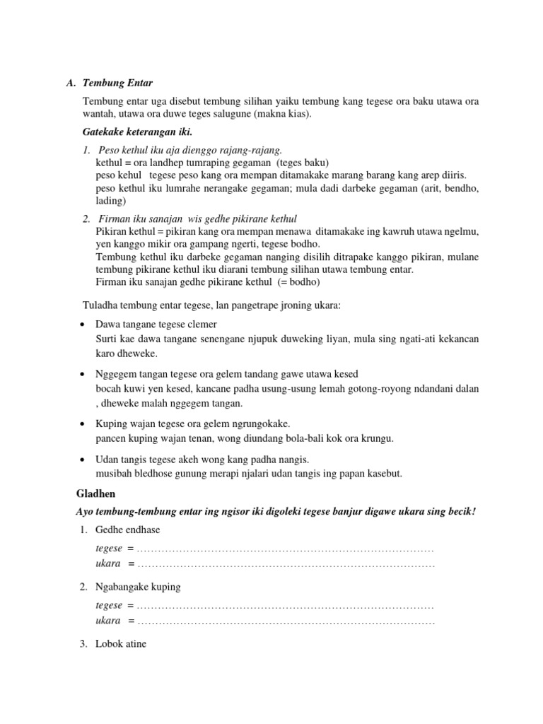Tembung Entar | PDF