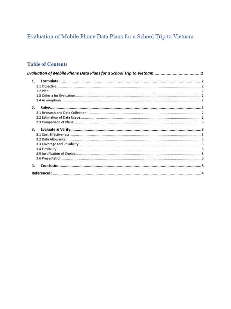 Evaluation of Mobile Phone Data Plans For A School Trip To Vietnam ...