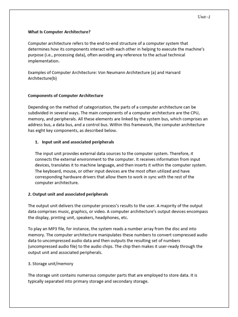 Understanding Computer Architecture Basics | PDF | Input/Output | Computer Data Storage