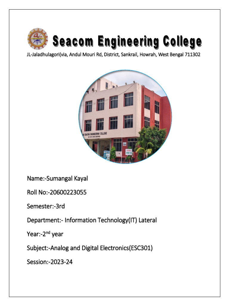 Analog and Digital Electronics | PDF | Computer Engineering | Logic