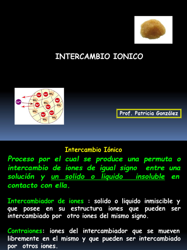Intercambio Iónico: Proceso y Aplicaciones | PDF | Ciencia y matemáticas
